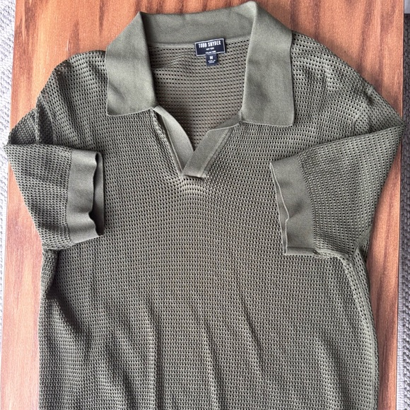 Todd Snyder | Shirts | Todd Snyder Olive Green Polo Shirt | Poshmark